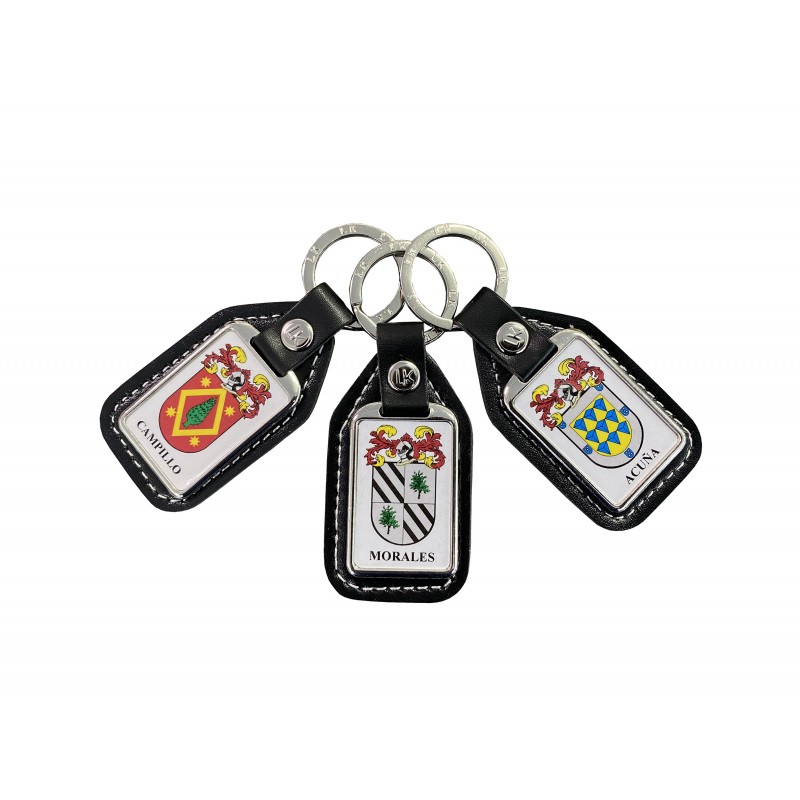 Heraldic keychain - MILAN - Personalized with surname, family crest and ...