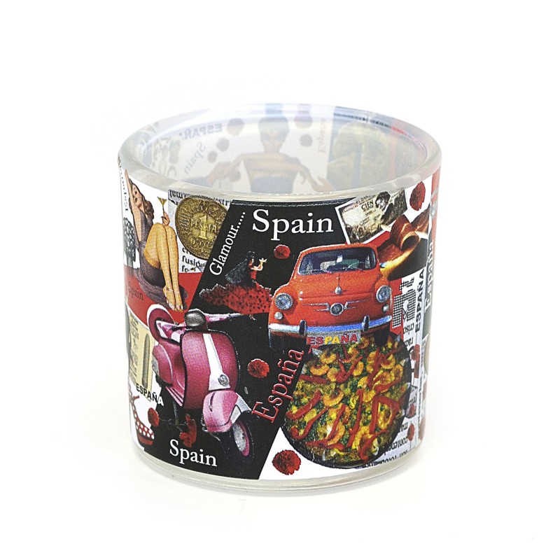 Straight Glass Cup Retro Spain Souvenir - EuSouvenirs.com