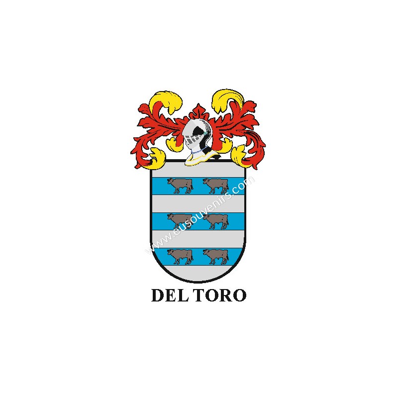 Llavero heráldico - DEL_TORO - Personalizado con apellido, escudo de la ...