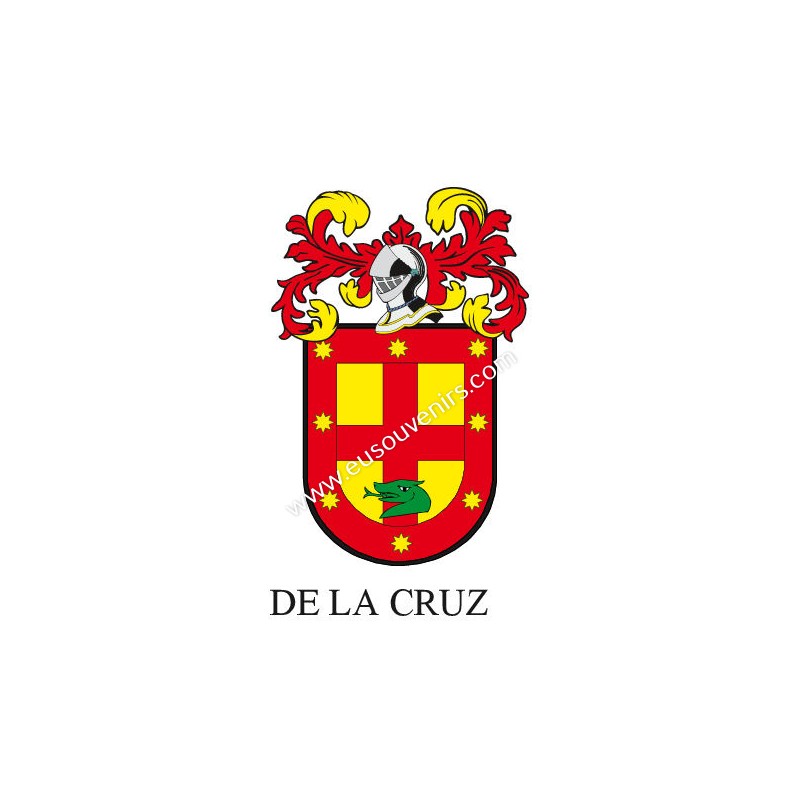 Heraldic keychain - DE_LA_CRUZ - Personalized with surname, family ...