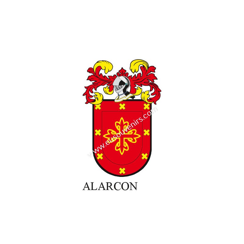 Llavero heráldico - ALARCON - Personalizado con apellido, escudo de la ...
