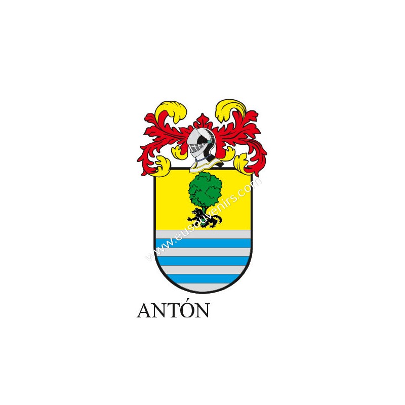 Llavero heráldico - ANTON - Personalizado con apellido, escudo de la ...