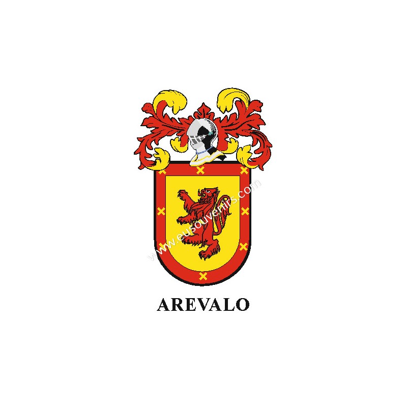 Heraldic keychain - AREVALO - Personalized with surname, family crest ...