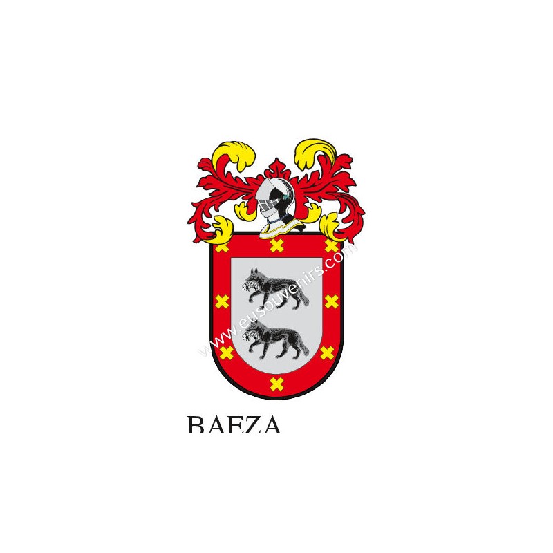 Llavero heráldico - BAEZA - Personalizado con apellido, escudo de la ...
