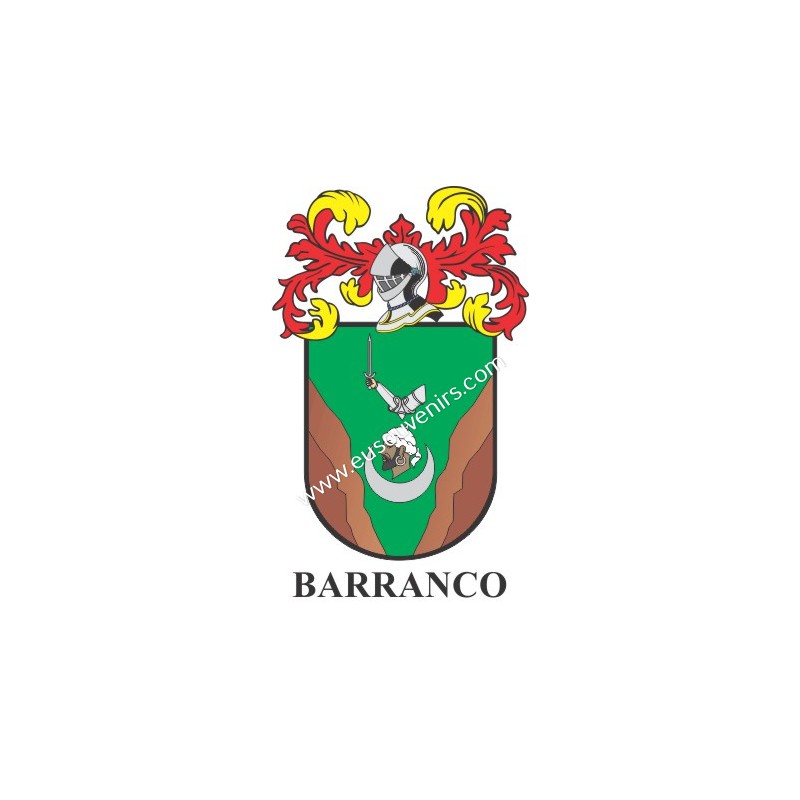 Llavero heráldico - BARRANCO - Personalizado con apellido, escudo de la ...