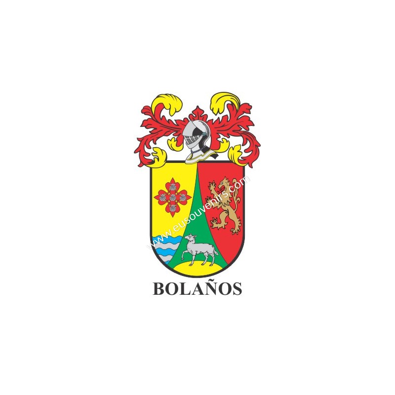 Llavero heráldico - BOLAÑOS - Personalizado con apellido, escudo de la ...