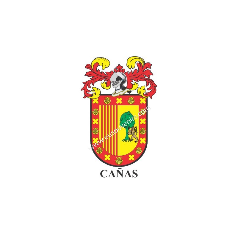 Llavero heráldico - CAÑAS - Personalizado con apellido, escudo de la ...
