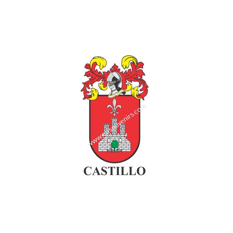 Llavero heráldico - CASTILLO - Personalizado con apellido, escudo de la ...