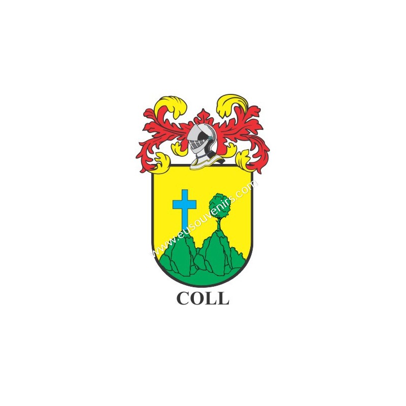 Heraldic keychain - COLL - Personalized with surname, family crest and ...