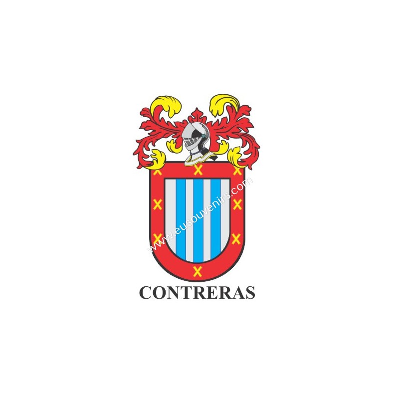 Heraldic keychain - CONTRERAS - Personalized with surname, family crest ...