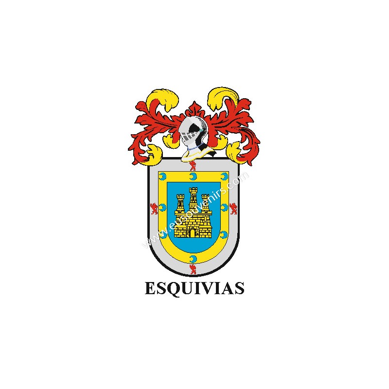 Llavero heráldico - ESQUIVIAS - Personalizado con apellido, escudo de ...