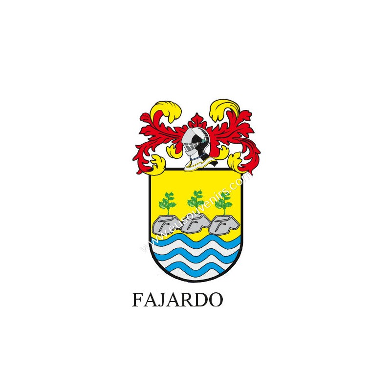 Llavero heráldico - FAJARDO - Personalizado con apellido, escudo de la ...