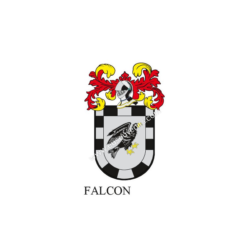 Heraldic keychain - FALCON - Personalized with surname, family crest ...