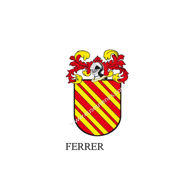 Llavero heráldico - FERRER - Personalizado con apellido, escudo de la ...