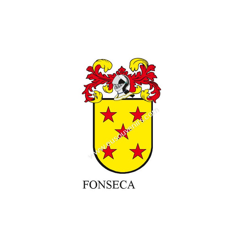 Heraldic keychain - FONSECA - Personalized with surname, family crest ...