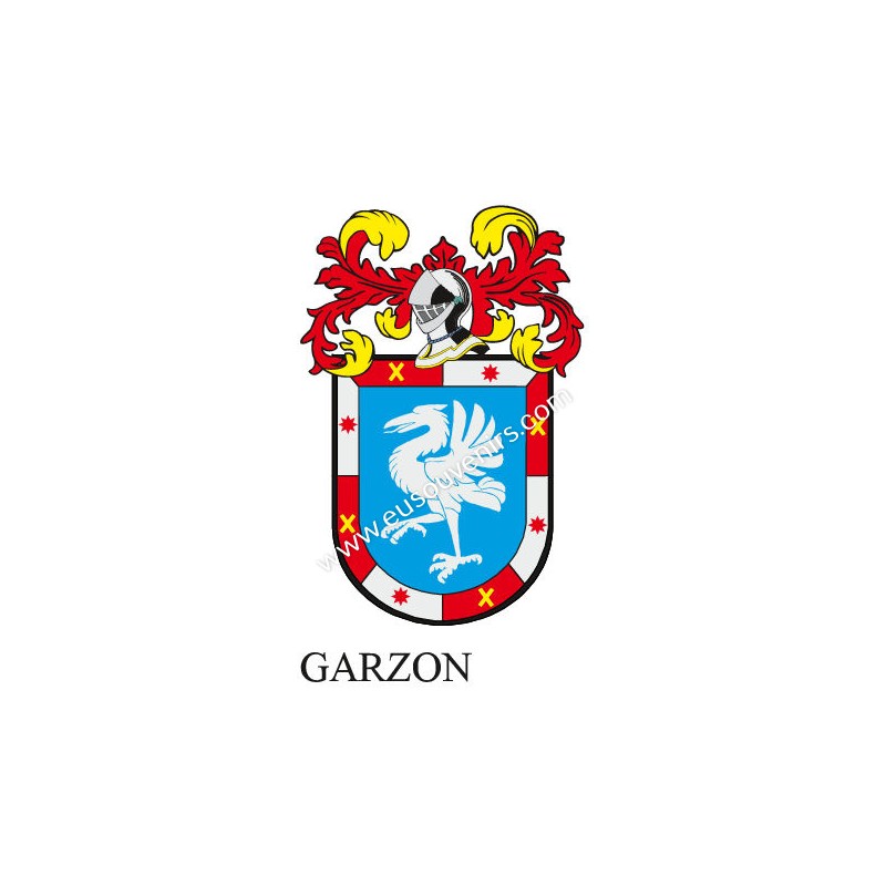 Heraldic keychain - GARZON - Personalized with surname, family crest ...