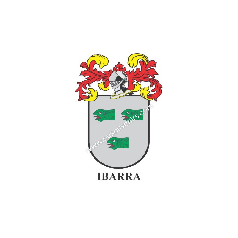 Heraldic keychain - IBARRA - Personalized with surname, family crest ...