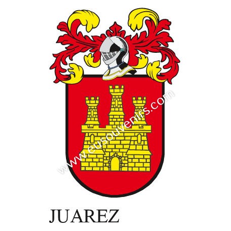 Llavero heráldico - JUAREZ - Personalizado con apellido, escudo de la ...