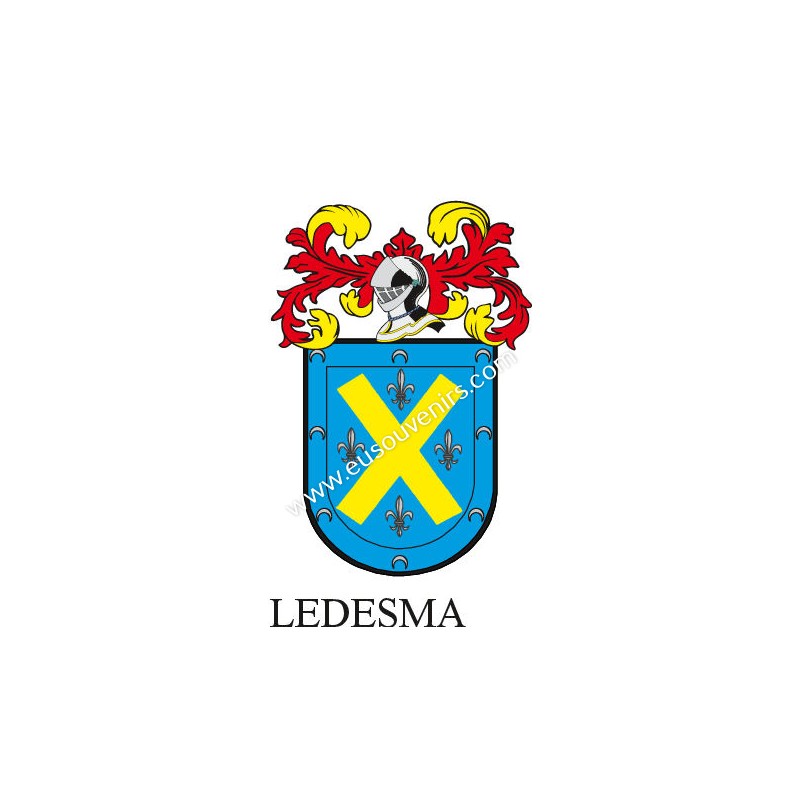 Llavero heráldico - LEDESMA - Personalizado con apellido, escudo de la ...