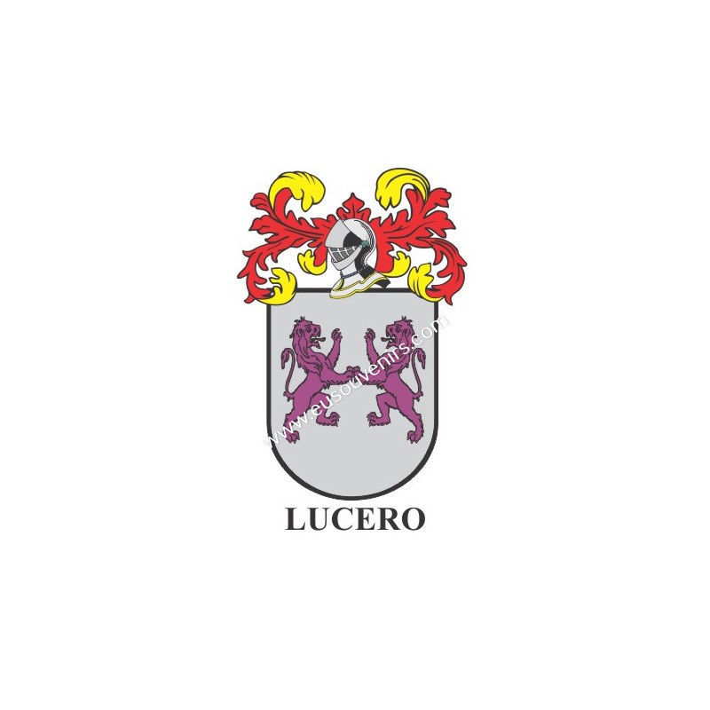 Llavero heráldico - LUCERO - Personalizado con apellido, escudo de la ...