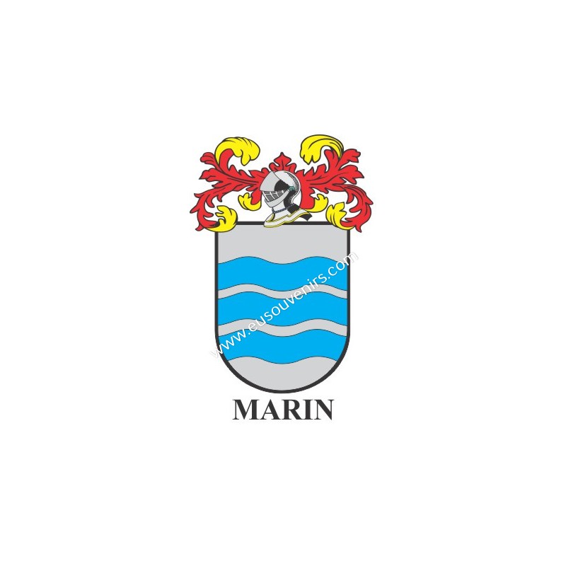 Llavero heráldico - MARIN - Personalizado con apellido, escudo de la ...