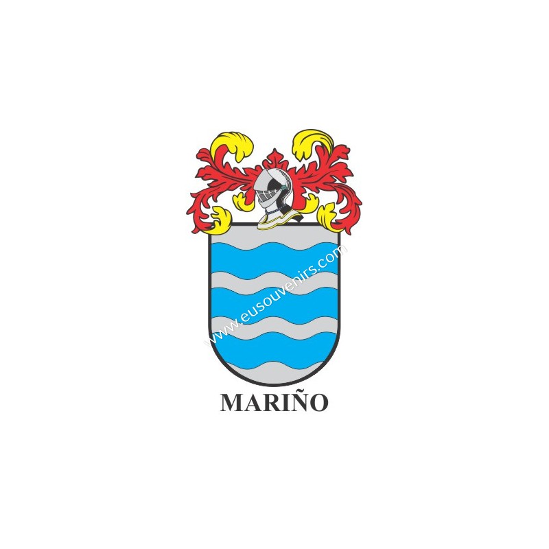 Llavero heráldico - MARIÑO - Personalizado con apellido, escudo de la ...