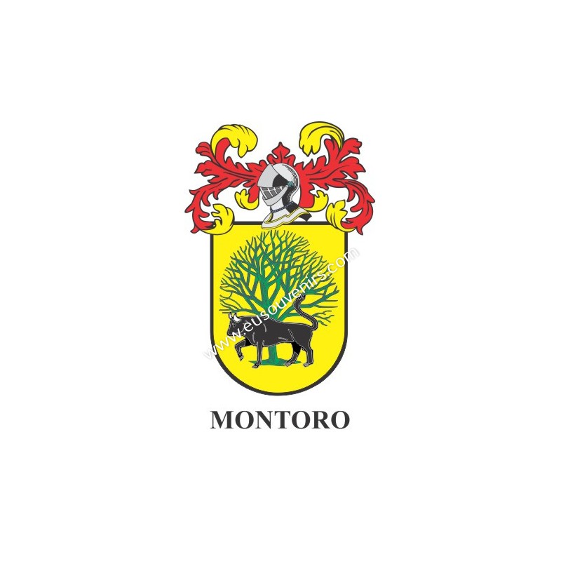 Llavero heráldico - MONTORO - Personalizado con apellido, escudo de la ...