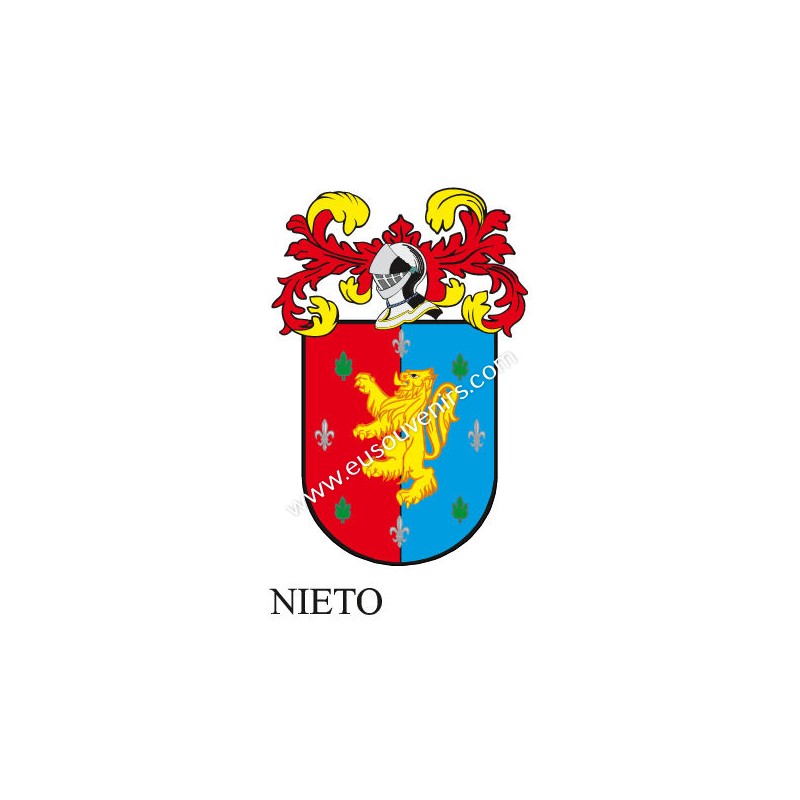Heraldic keychain - NIETO - Personalized with surname, family crest and ...