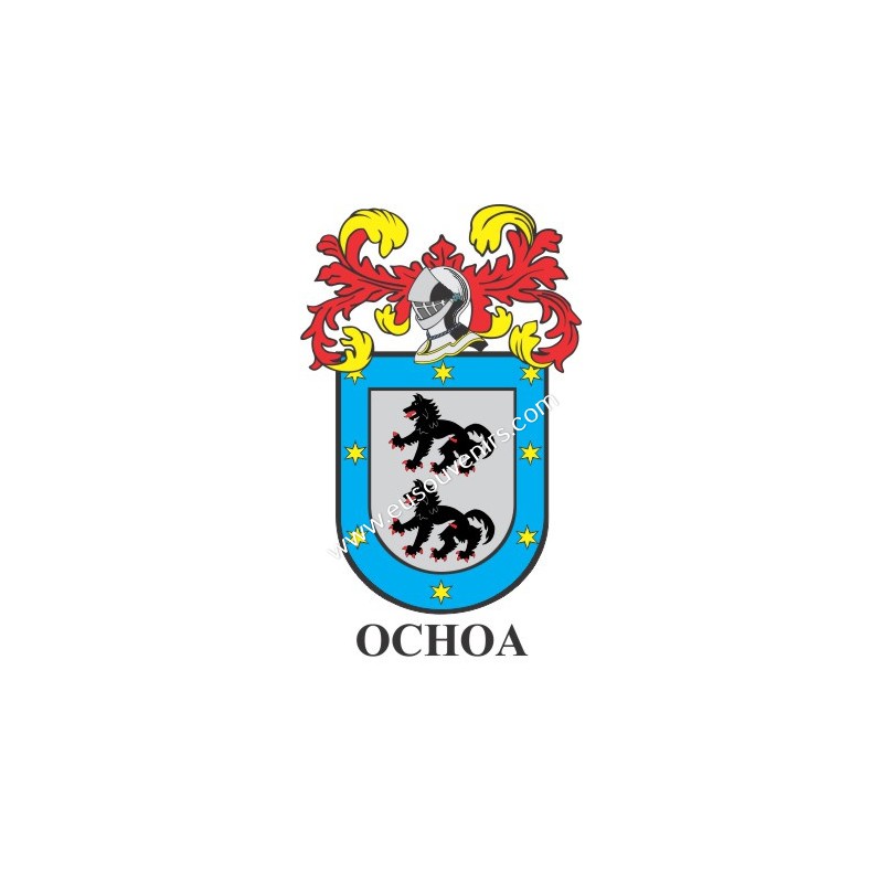 Llavero heráldico - OCHOA - Personalizado con apellido, escudo de la ...