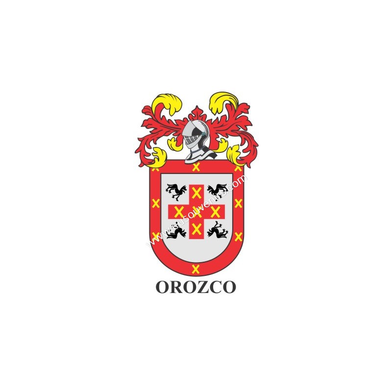 Llavero heráldico - OROZCO - Personalizado con apellido, escudo de la ...