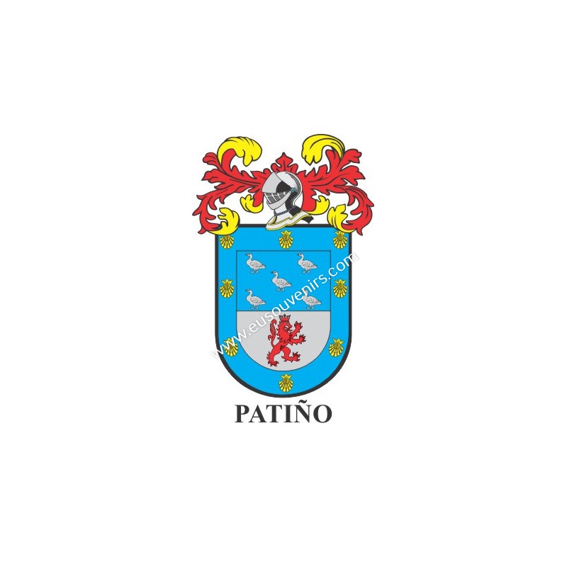 Llavero heráldico - PATIÑO - Personalizado con apellido, escudo de la ...