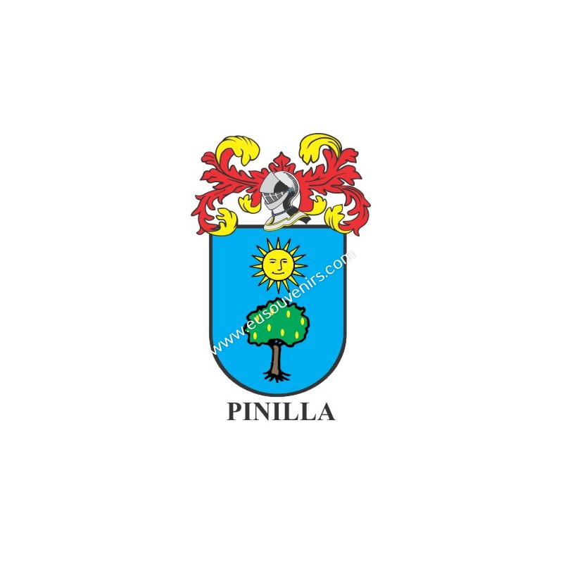 Llavero heráldico - PINILLA - Personalizado con apellido, escudo de la ...