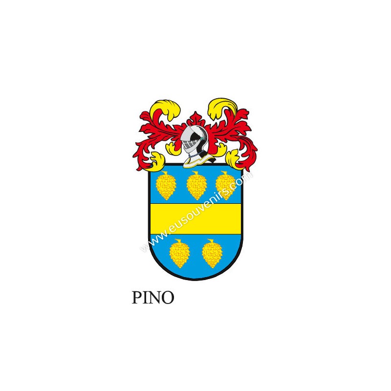 Heraldic keychain - PINO - Personalized with surname, family crest and ...
