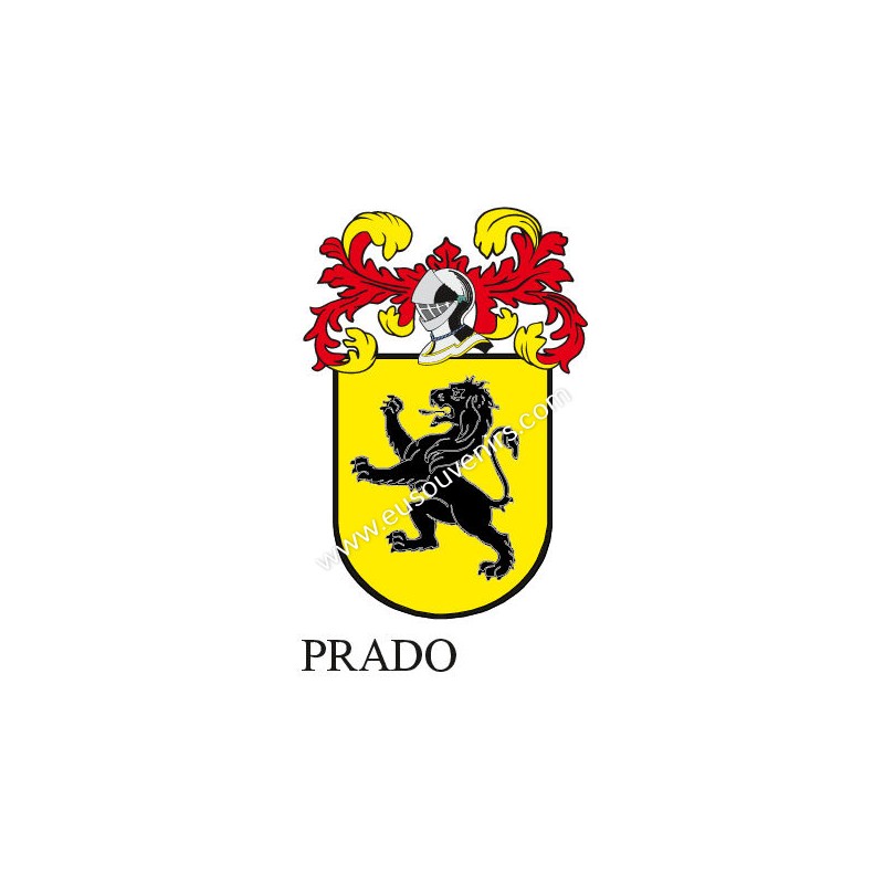 Heraldic keychain - PRADO - Personalized with surname, family crest and ...