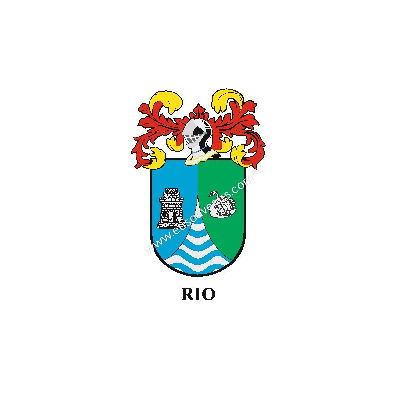 Llavero heráldico - RIO - Personalizado con apellido, escudo de la ...