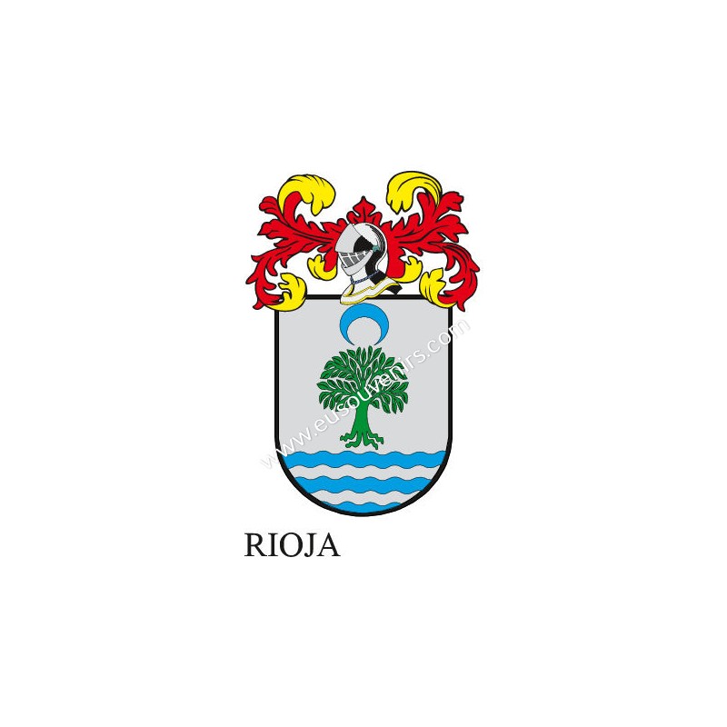 Llavero heráldico - RIOJA - Personalizado con apellido, escudo de la ...
