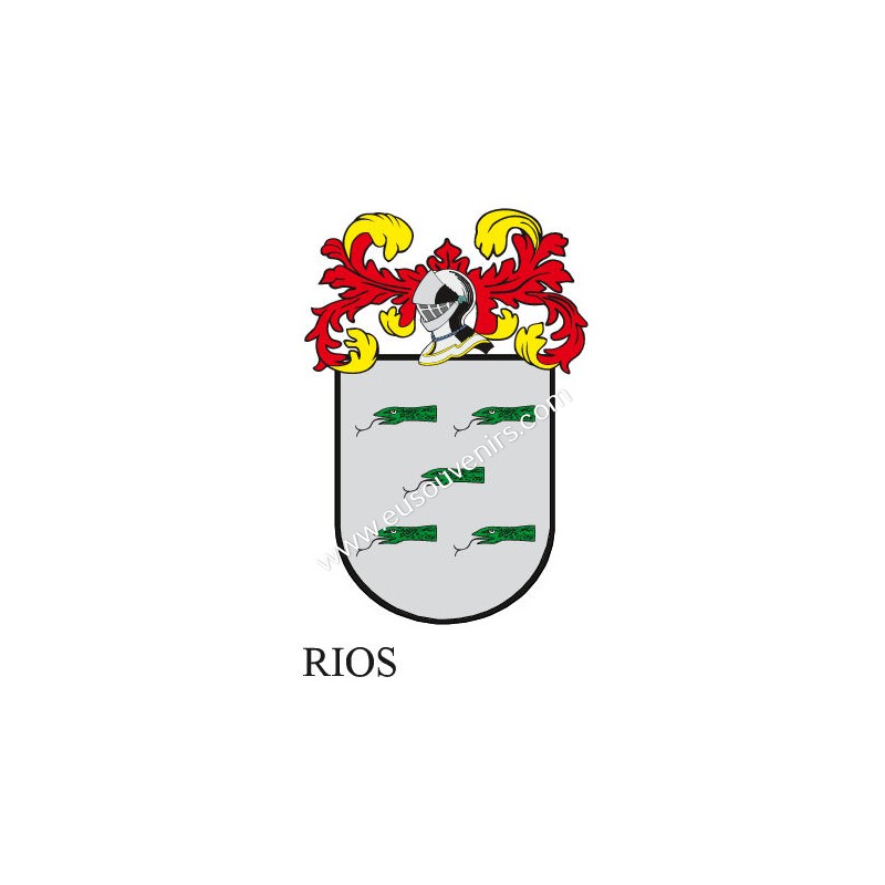 Llavero heráldico - RIOS - Personalizado con apellido, escudo de la ...