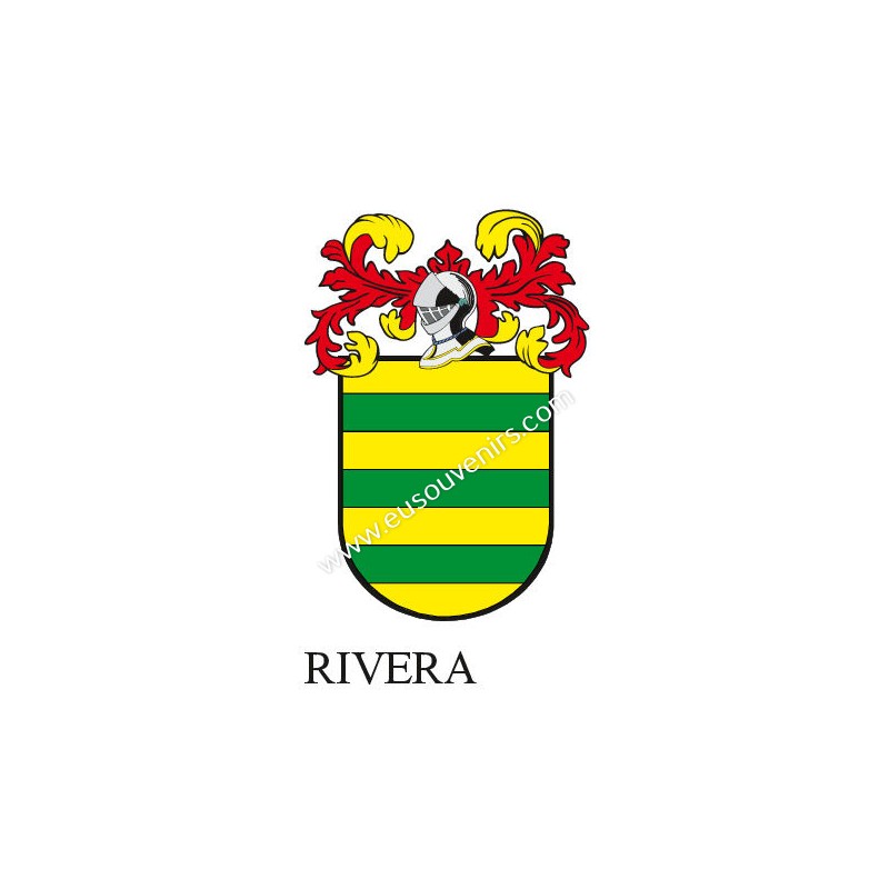 Llavero heráldico - RIVERA - Personalizado con apellido, escudo de la ...