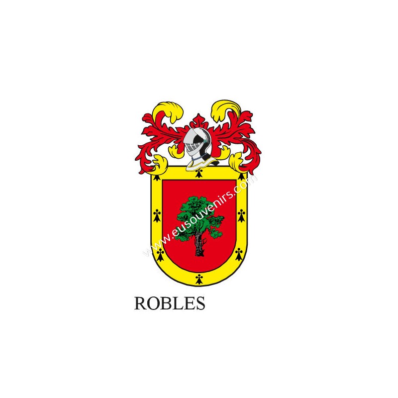 Llavero heráldico - ROBLES - Personalizado con apellido, escudo de la ...