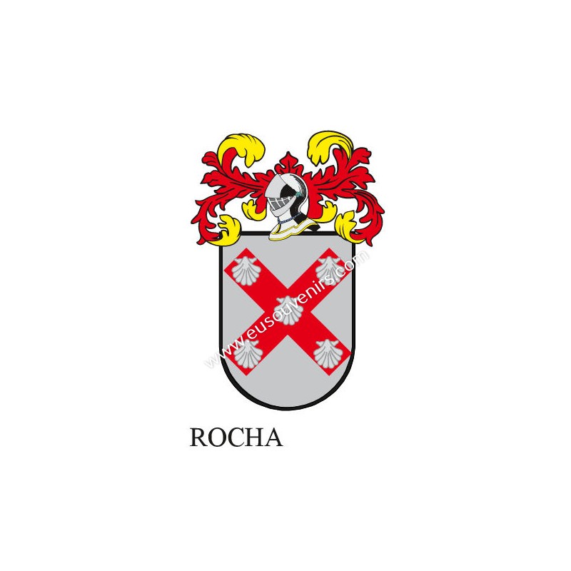 Llavero heráldico - ROCHA - Personalizado con apellido, escudo de la ...