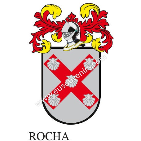 Llavero heráldico - ROCHA - Personalizado con apellido, escudo de la ...