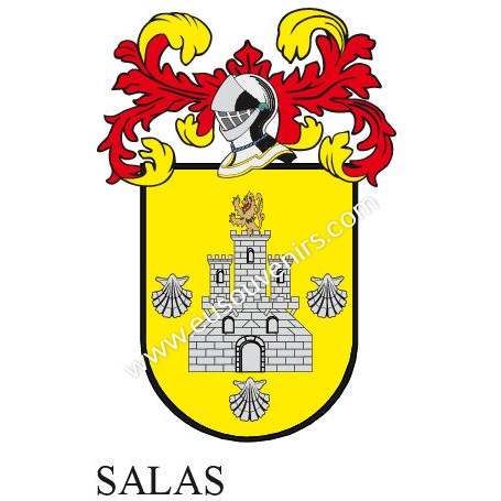 Heraldic keychain - SALAS - Personalized with surname, family crest and ...
