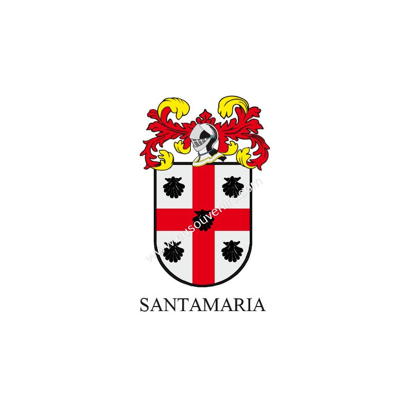 Heraldic keychain - SANTAMARIA - Personalized with surname, family ...