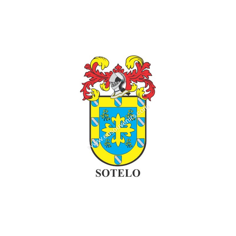 Llavero heráldico - SOTELO - Personalizado con apellido, escudo de la ...