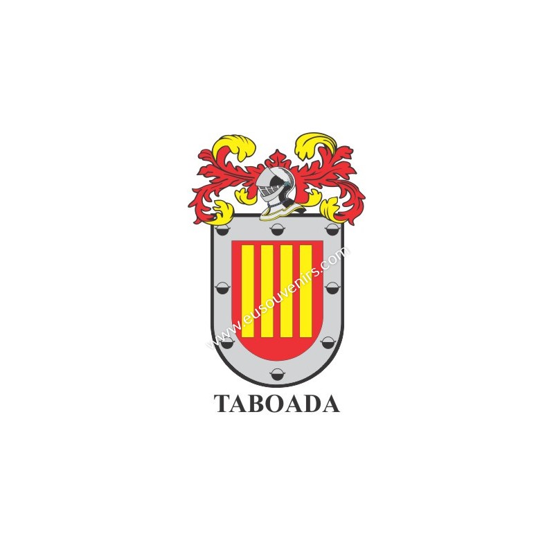 Llavero heráldico - TABOADA - Personalizado con apellido, escudo de la ...