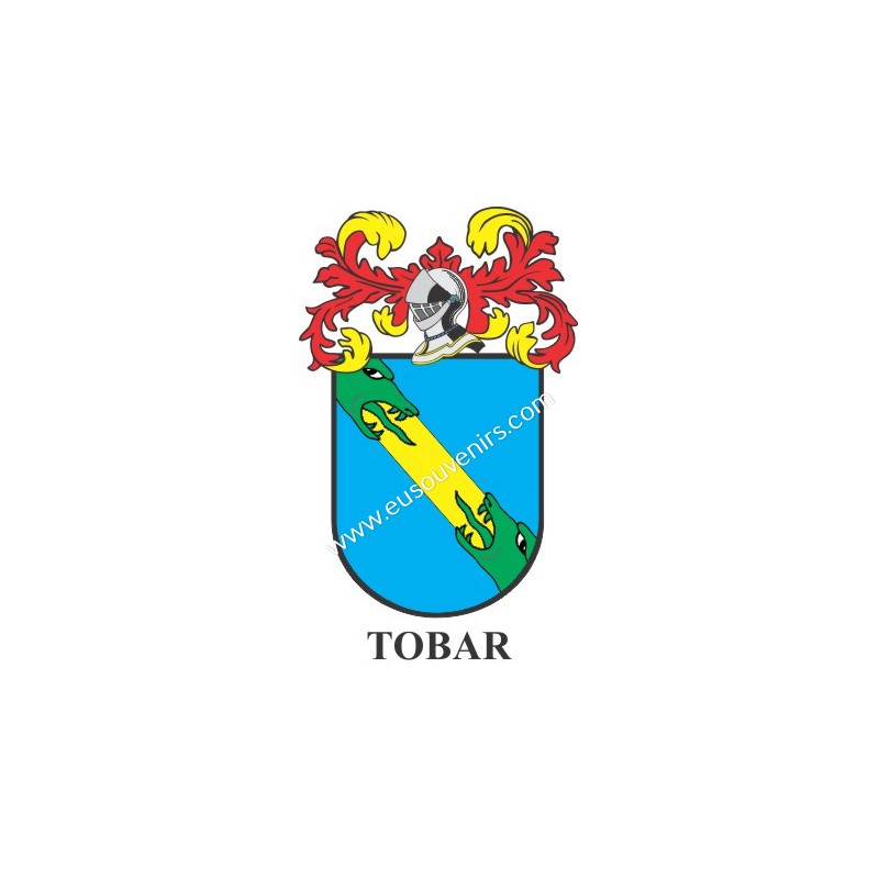 Heraldic keychain - TOBAR - Personalized with surname, family crest and ...