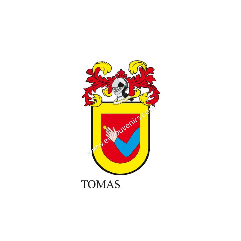 Heraldic keychain - TOMAS - Personalized with surname, family crest and ...