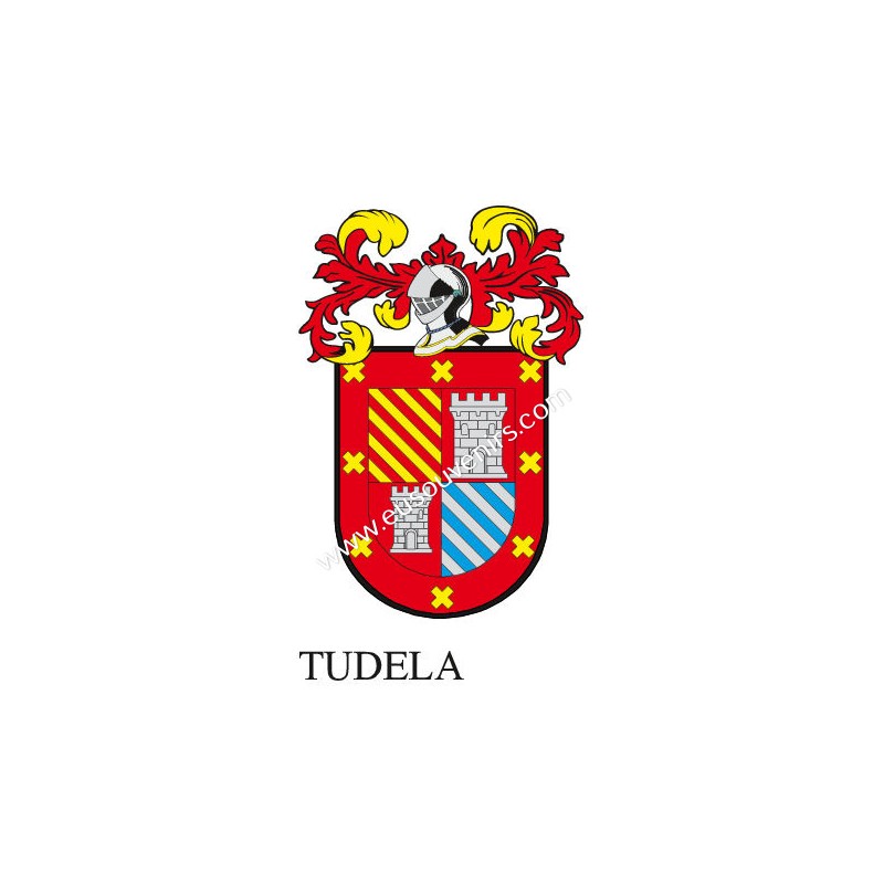 Porte-clés héraldique - TUDELA - Personnalisé avec le nom, l'écusson de ...