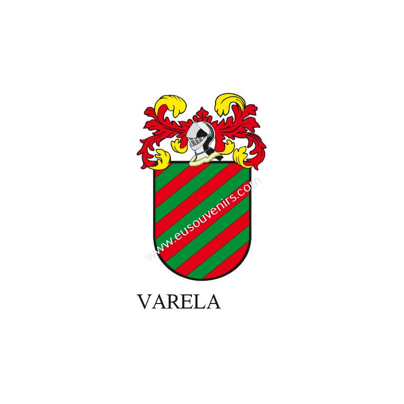 Llavero heráldico - VARELA - Personalizado con apellido, escudo de la ...