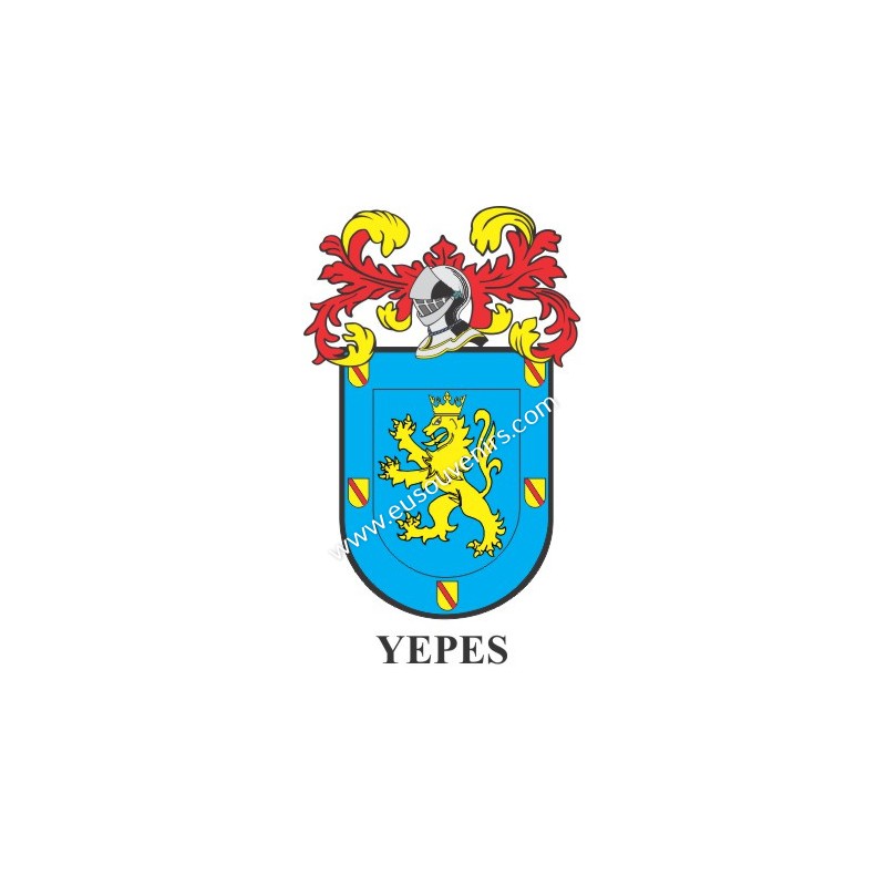 Llavero heráldico - YEPES - Personalizado con apellido, escudo de la ...